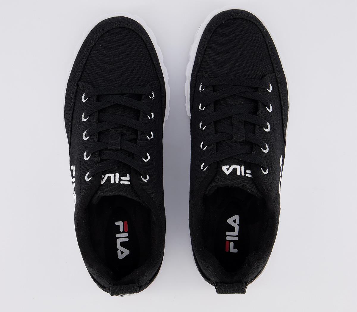 Fila Sandblast Low Trainers Black Black White - Women's Trainers