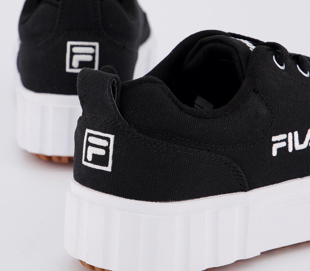 Fila Sandblast Low Trainers Black Black White - Women's Trainers