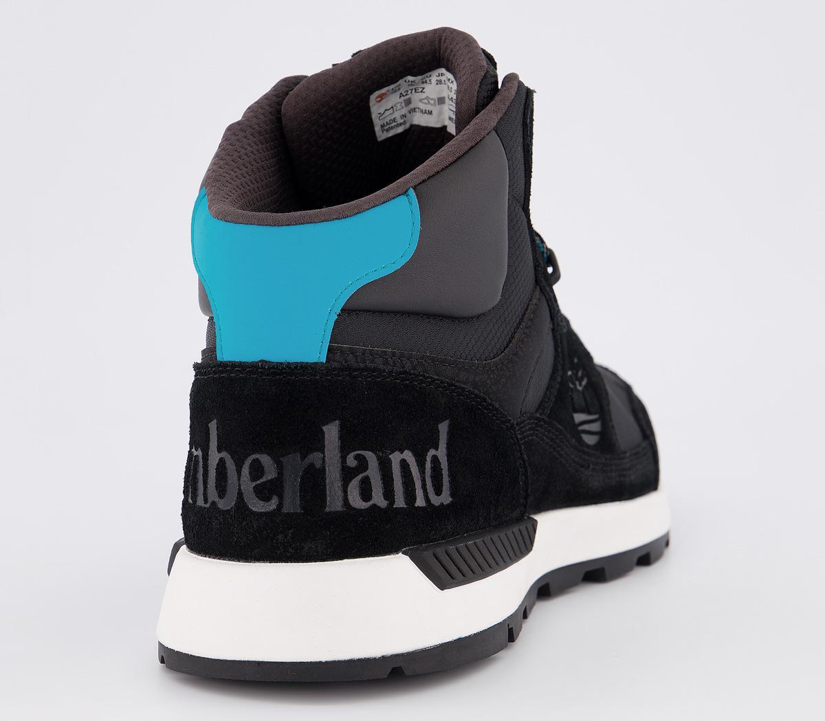 Timberland Field Trekker Mid Trainers Black Suede - Men's Casual Shoes
