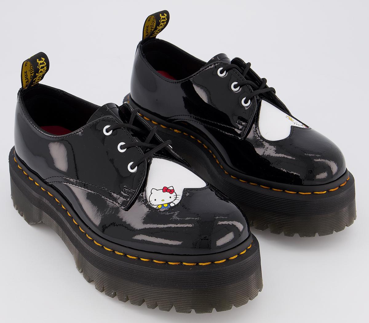 Dr. Martens Hello Kitty 1461 Quad Shoes Black - Flat Shoes for Women