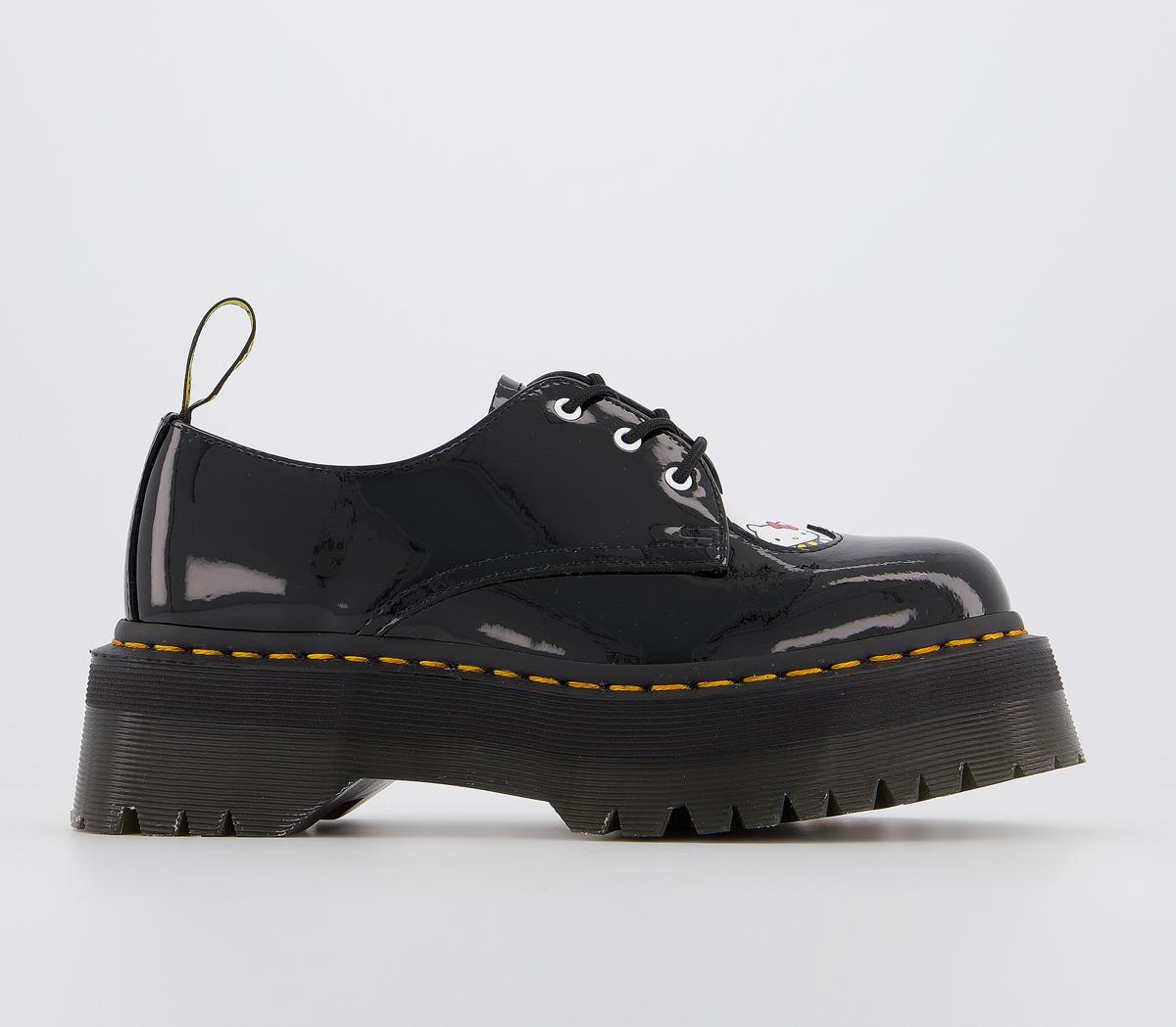 Dr. Martens Hello Kitty 1461 Quad Shoes Black - Flat Shoes for Women