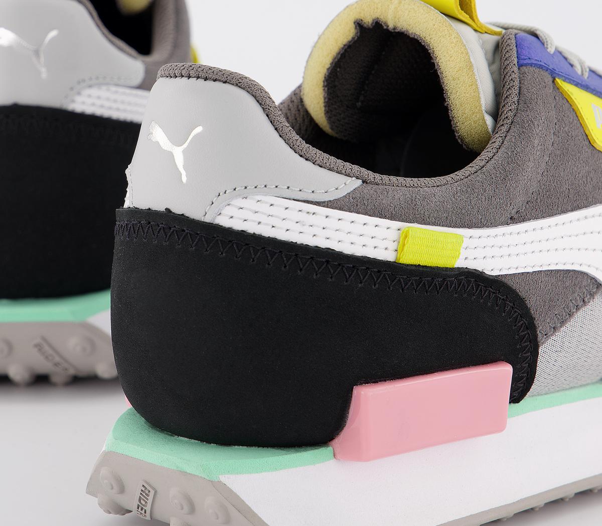 PUMA Rider Mix Trainers Gray Violet Puma Black - Women's Trainers