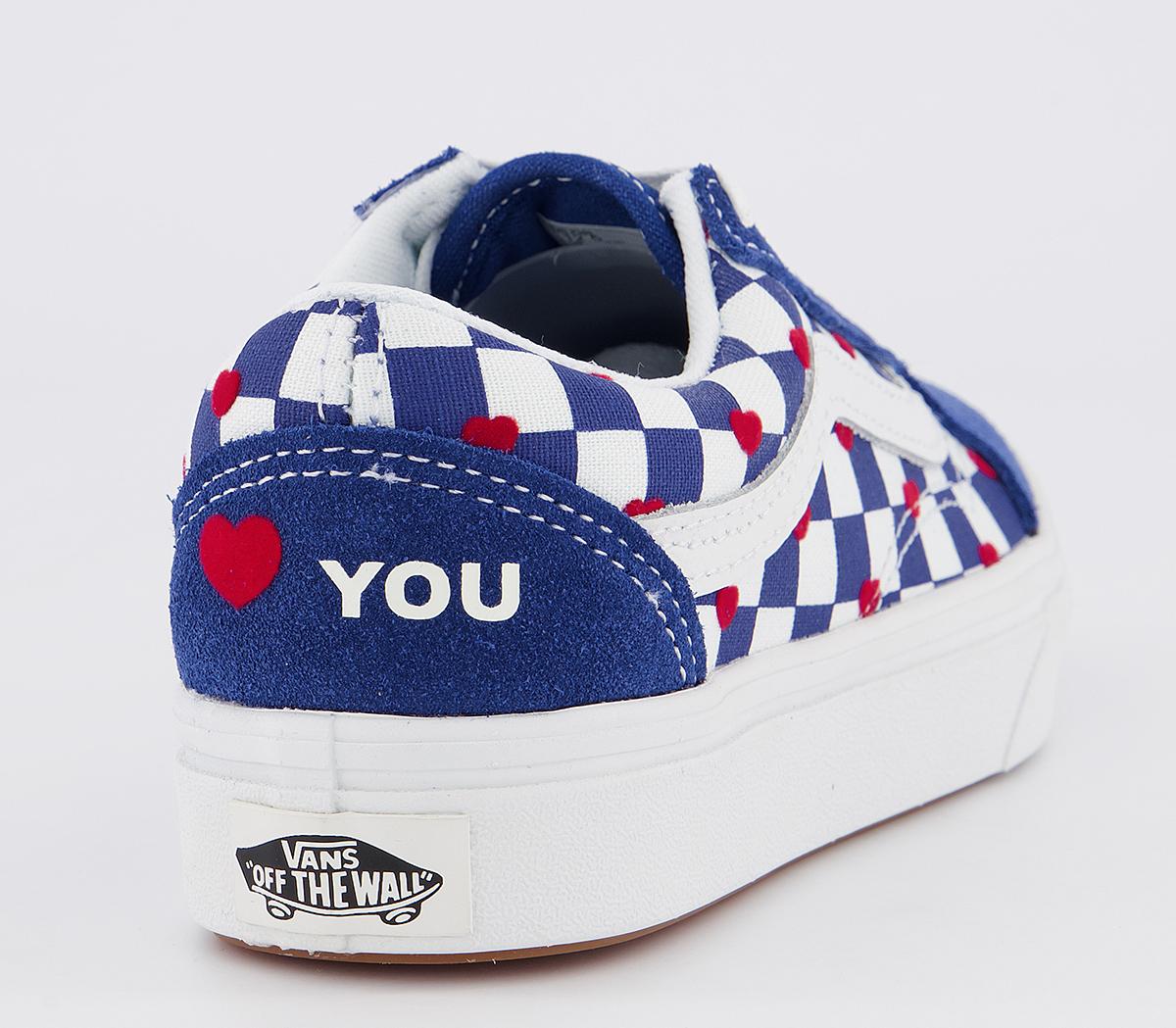 Vans Comfycush Old Skool (k) Trainers Vans Heart True Blue Autism ...