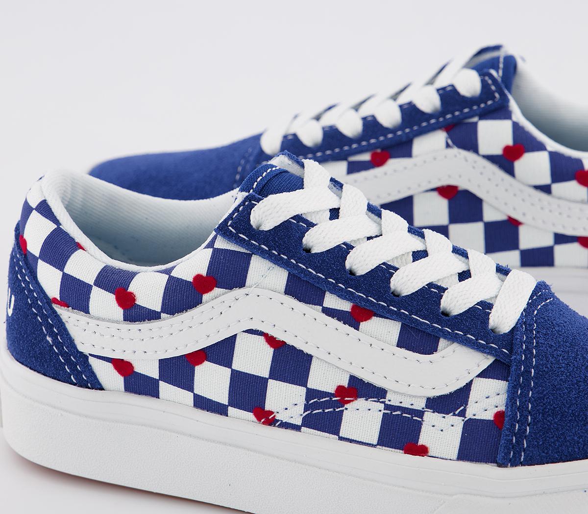Vans Comfycush Old Skool (k) Vans Heart True Blue Autism Awareness - Unisex