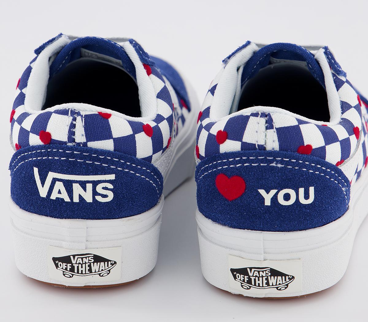 Vans Comfycush Old Skool (k) Trainers Vans Heart True Blue Autism ...