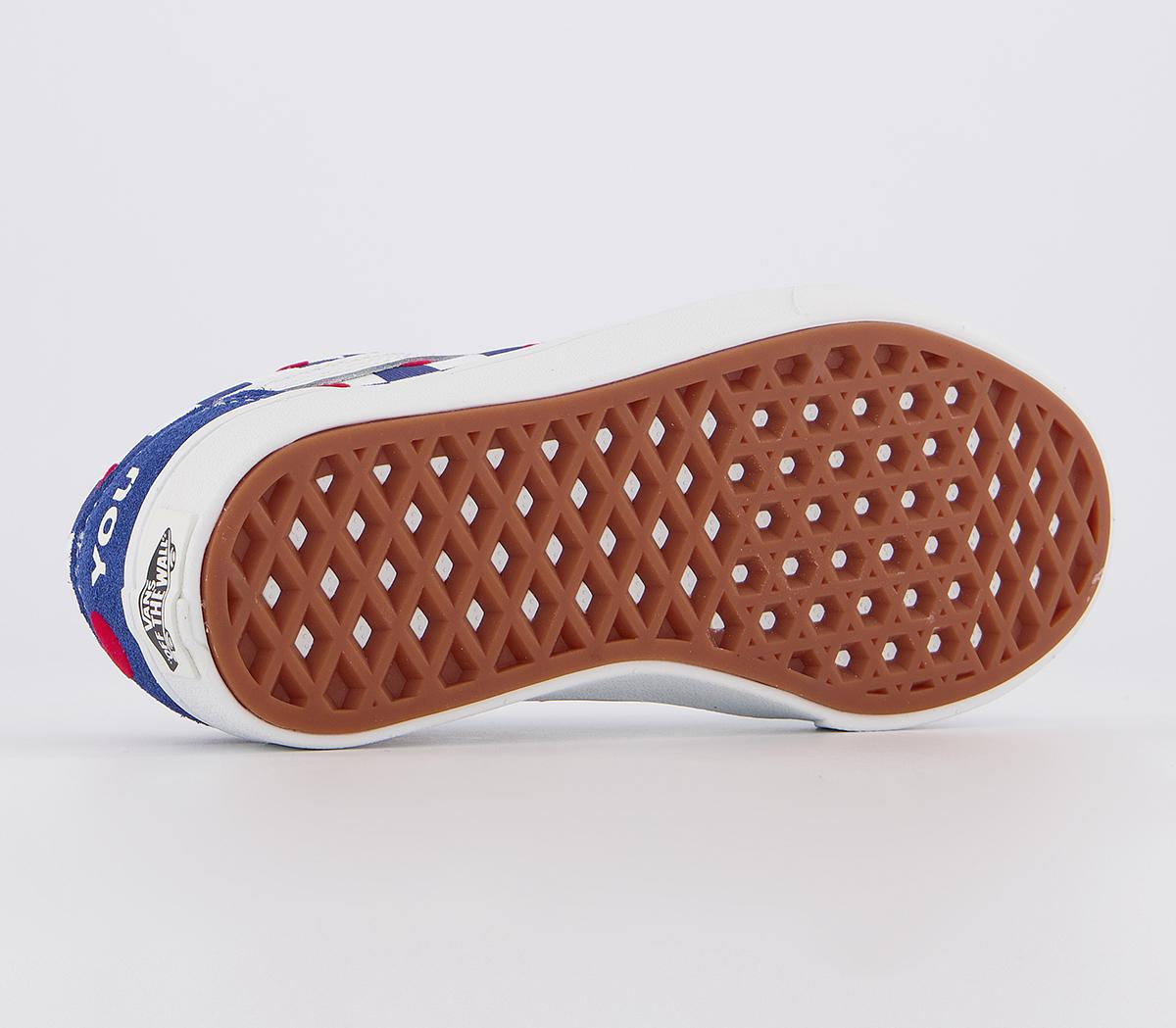 Vans Comfycush Old Skool (k) Vans Heart True Blue Autism Awareness - Unisex