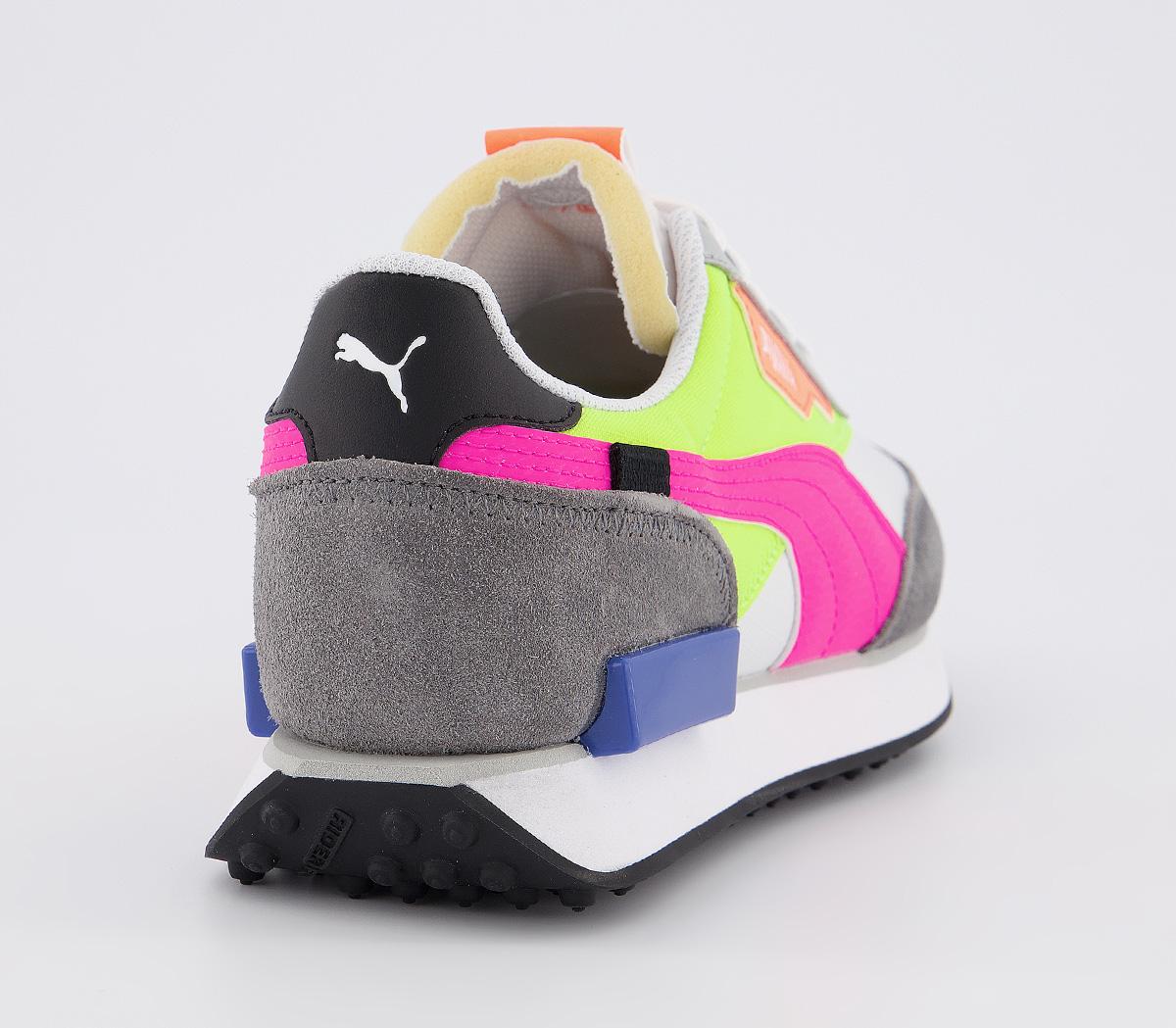 PUMA Rider Play On Trainers White Castlerock Yellow Alert - Women's ...