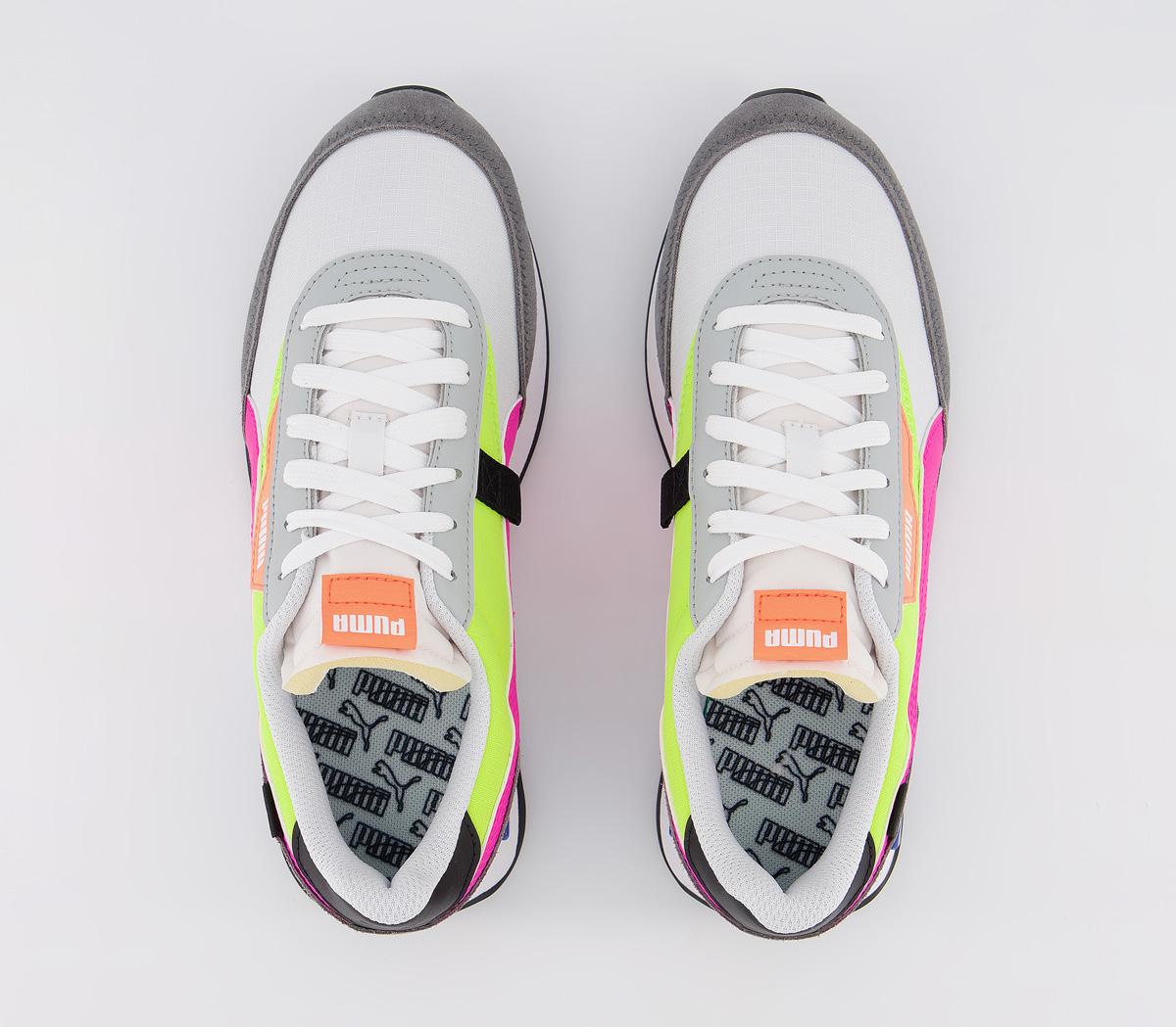 Puma Rider Play On Trainers White Castlerock Yellow Alert - Women's ...