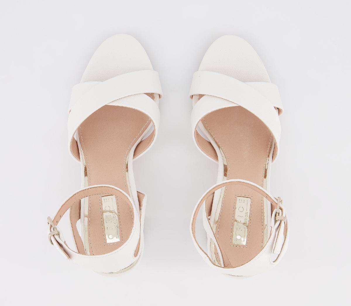 OFFICE Maid of Honor Block Heel Sandals White - Mid Heels