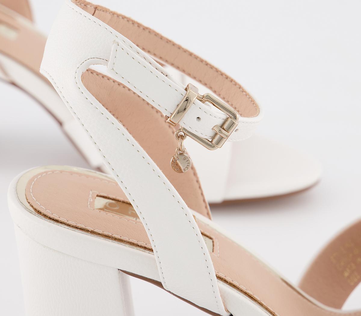OFFICE Maid of Honor Block Heel Sandals White - Mid Heels