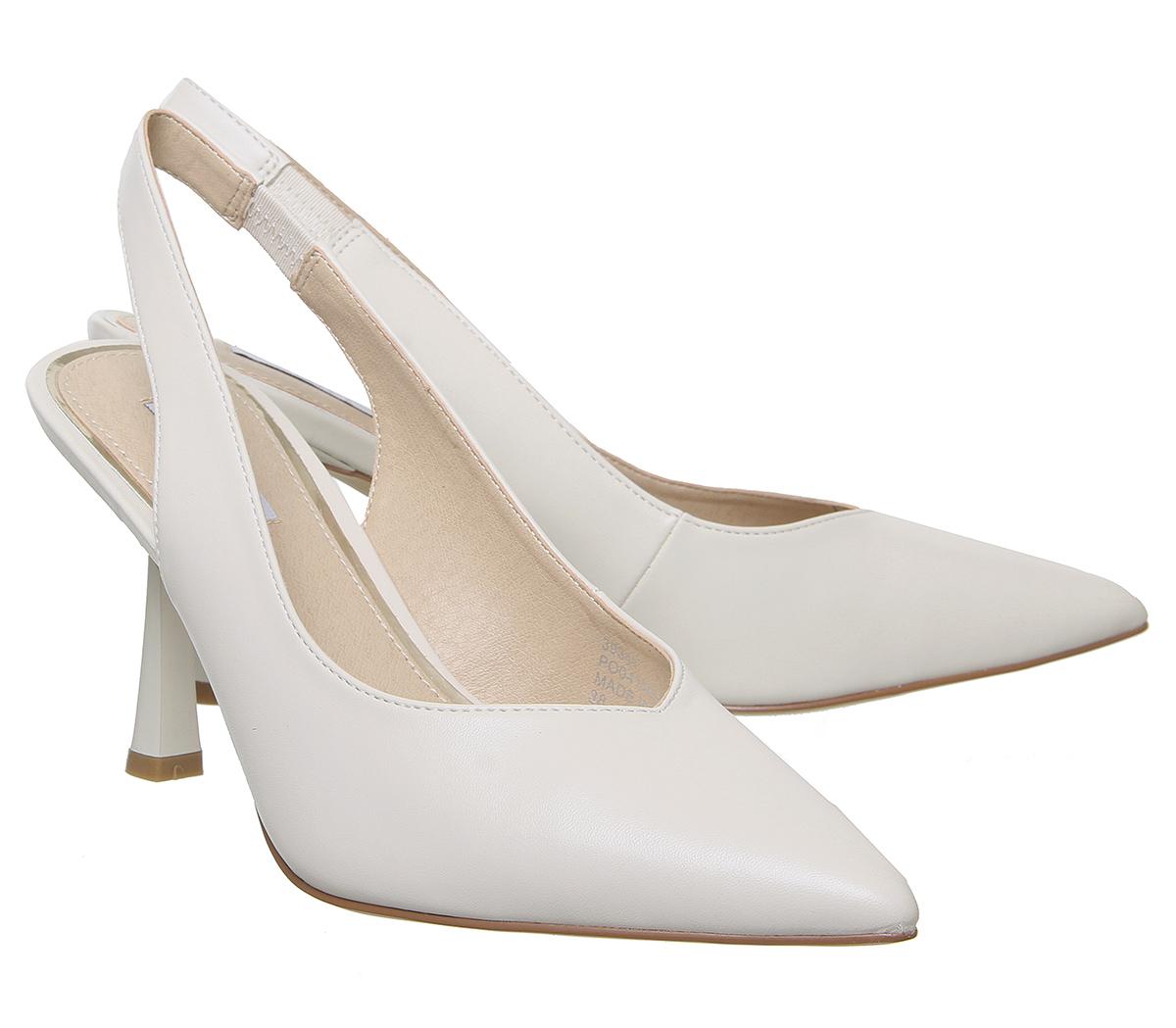 OFFICE Morticia Sling Back Court Heels Off White - Mid Heels