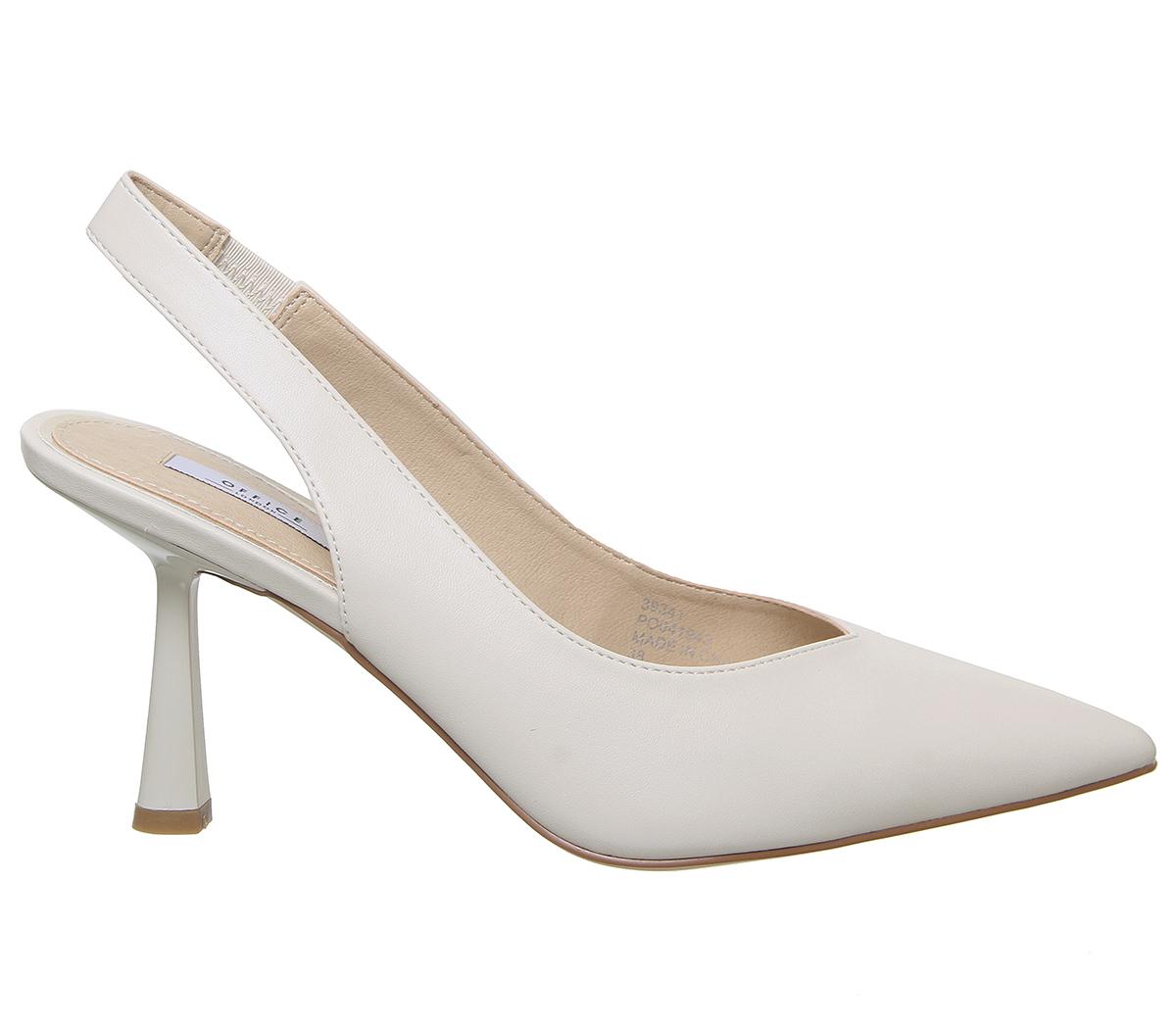 OFFICE Morticia Sling Back Court Heels Off White - Mid Heels