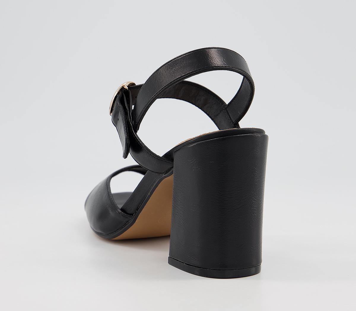 OFFICE High Five Flared Block Heels Black - High Heels