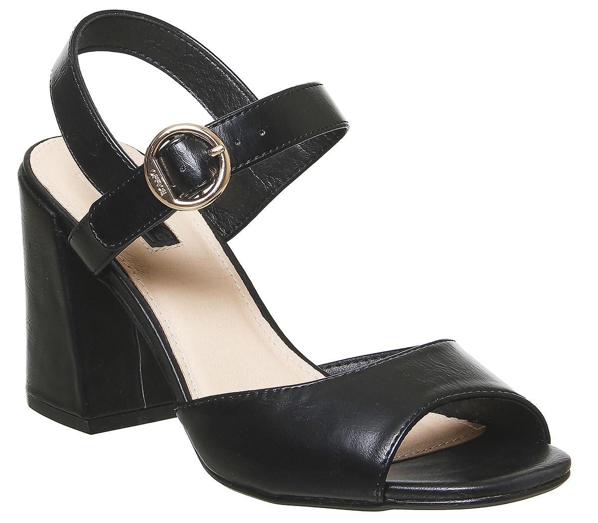 OFFICE High Five Flared Block Heels Black - High Heels