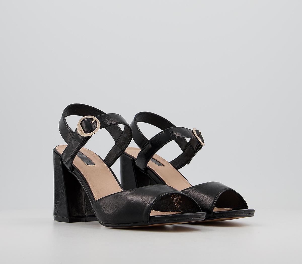 OFFICE High Five Flared Block Heels Black - High Heels