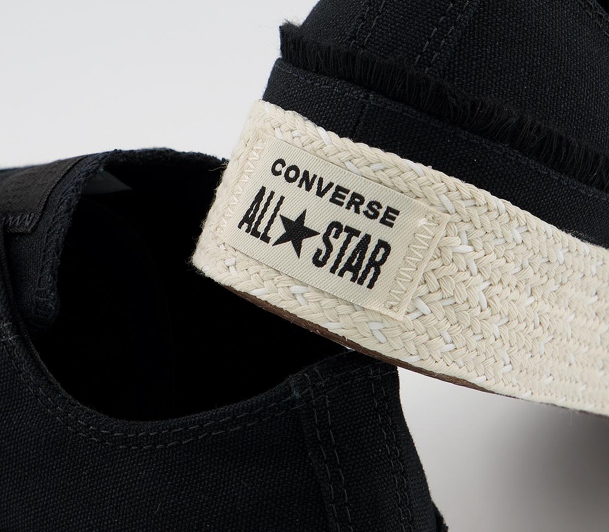 Converse All Star Espadrilles Black White Natural - Women's Trainers