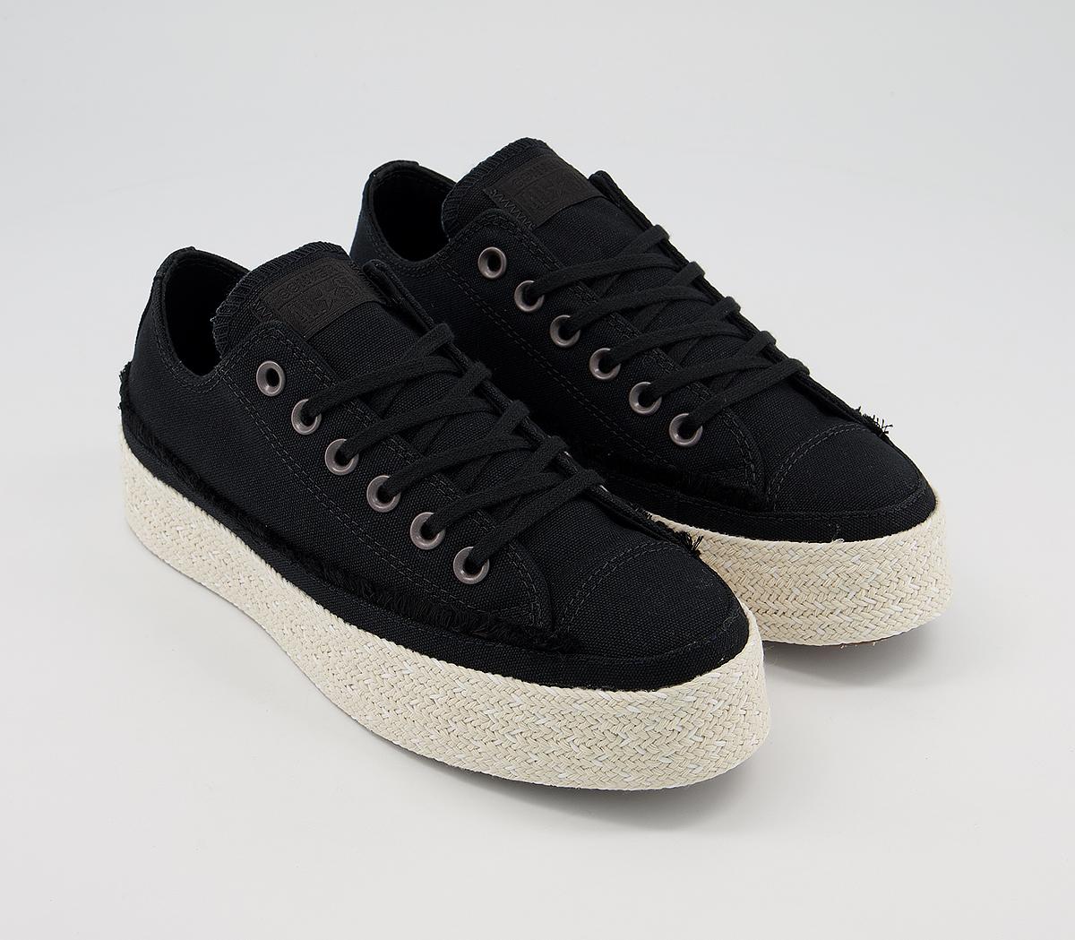 Converse All Star Espadrille Black White Natural - Women's Trainers
