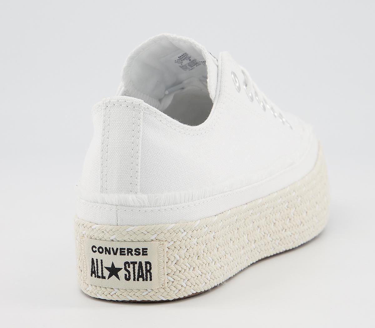 Converse All Star Espadrilles White Black Natural - Women's Trainers