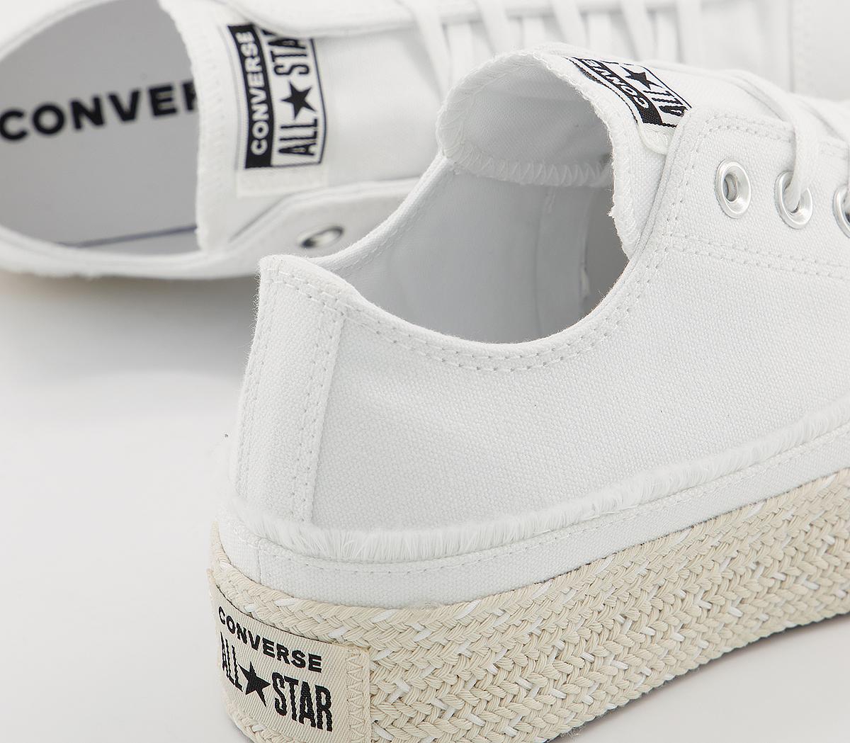 Converse All Star Espadrilles White Black Natural - Women's Trainers