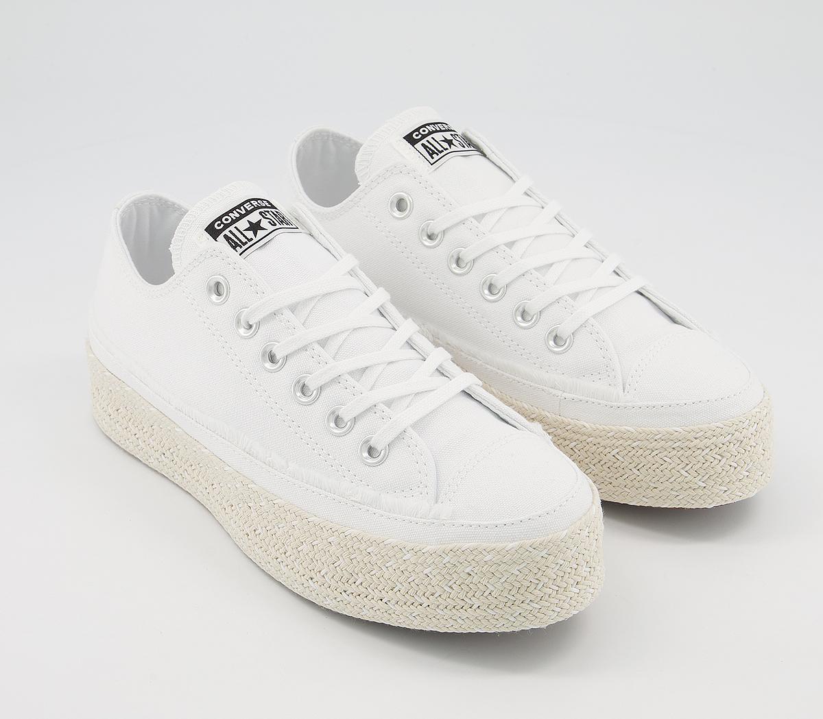 Converse All Star Espadrilles White Black Natural - Women's Trainers