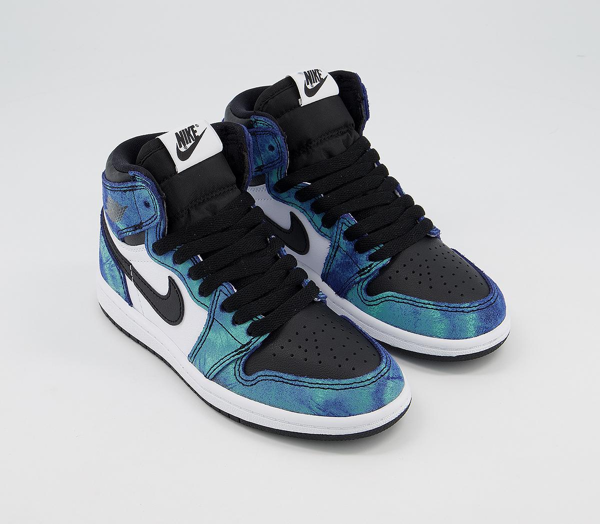 Jordan Jordan 1 Ps Trainers White Black Aurora Green - Unisex