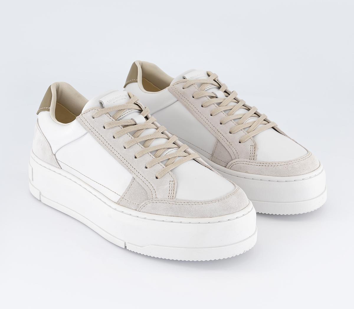 Vagabond Shoemakers Judy Platform Trainers White Salt - Flat Shoes for ...