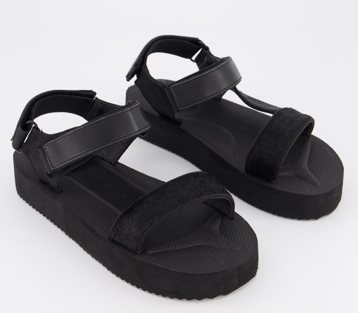 OFFICE Springy Sporty Sandals Black Leather - Women’s Sandals