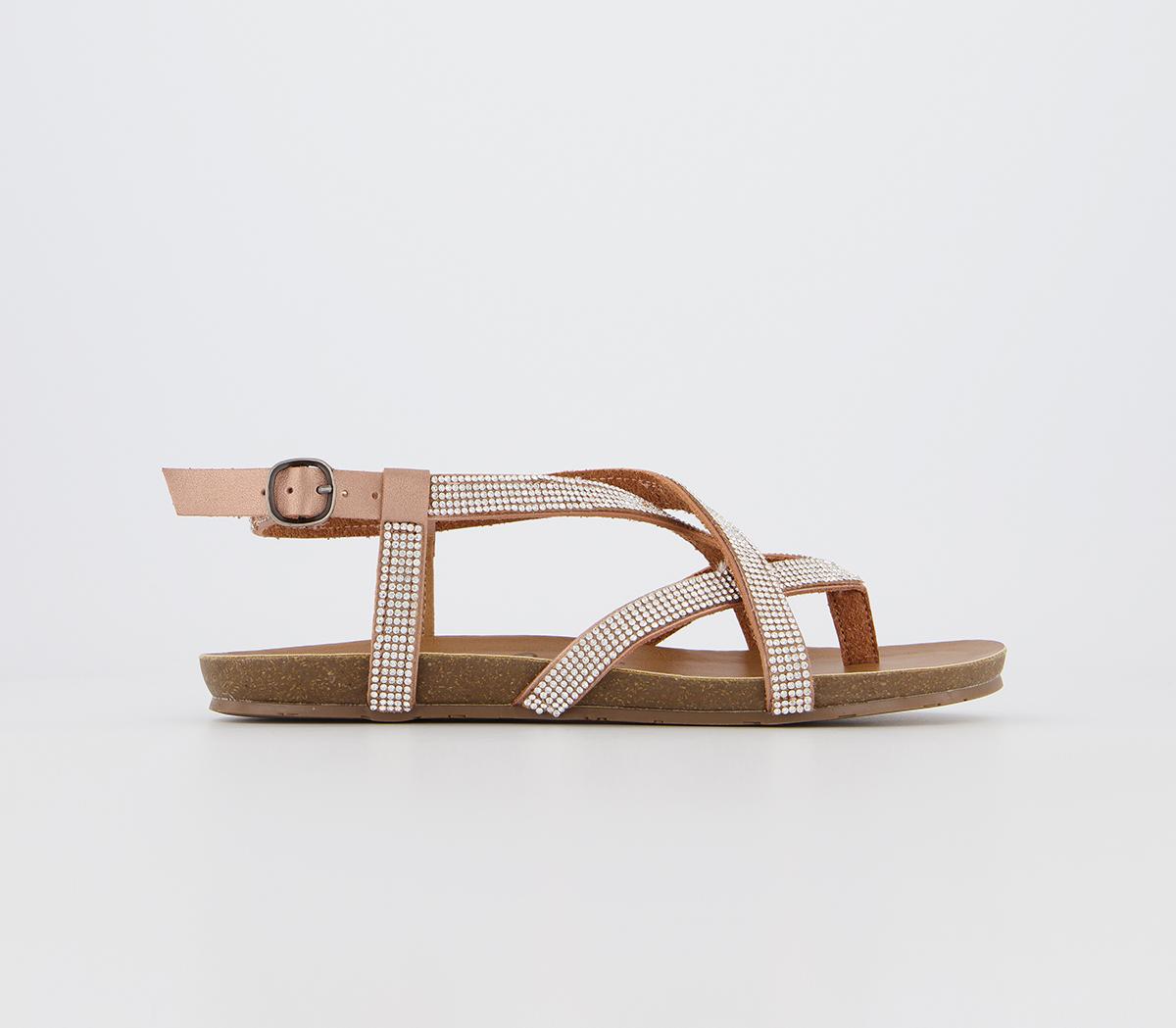 Blowfish Malibu Granola D Sandals Rose Gold Milanorhinestone Pixel ...