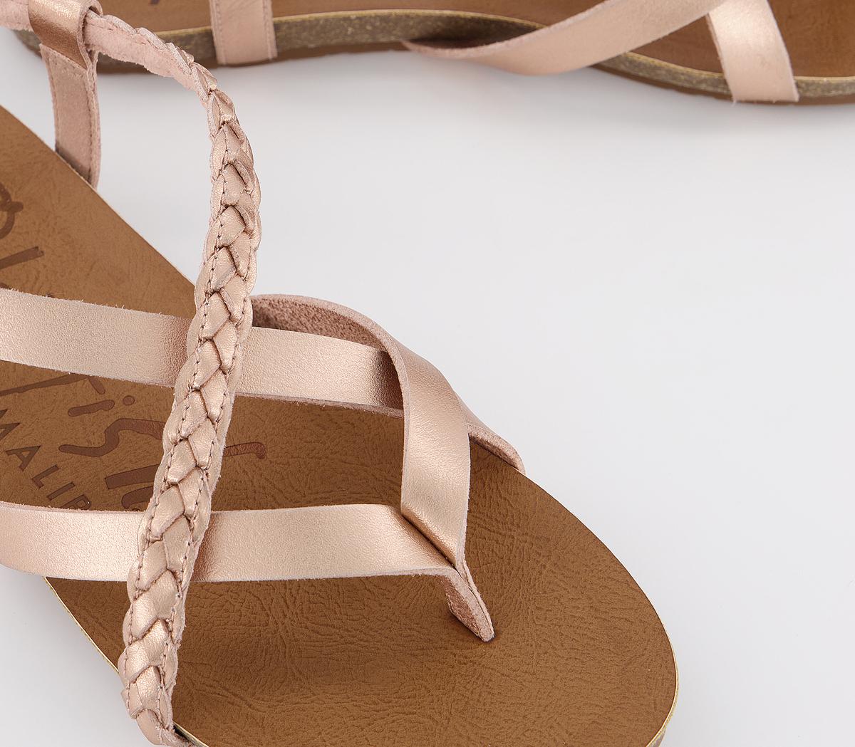 Blowfish Malibu Granola E Sandals Rose Gold - Women’s Sandals