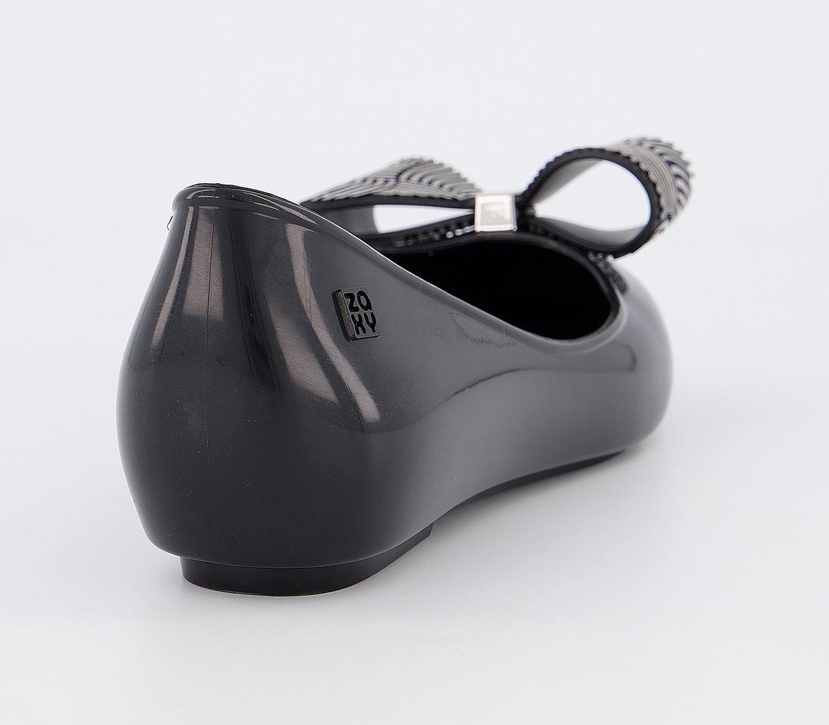 Zaxy Pop Joy Bow Pump Black - Flat Shoes for Women