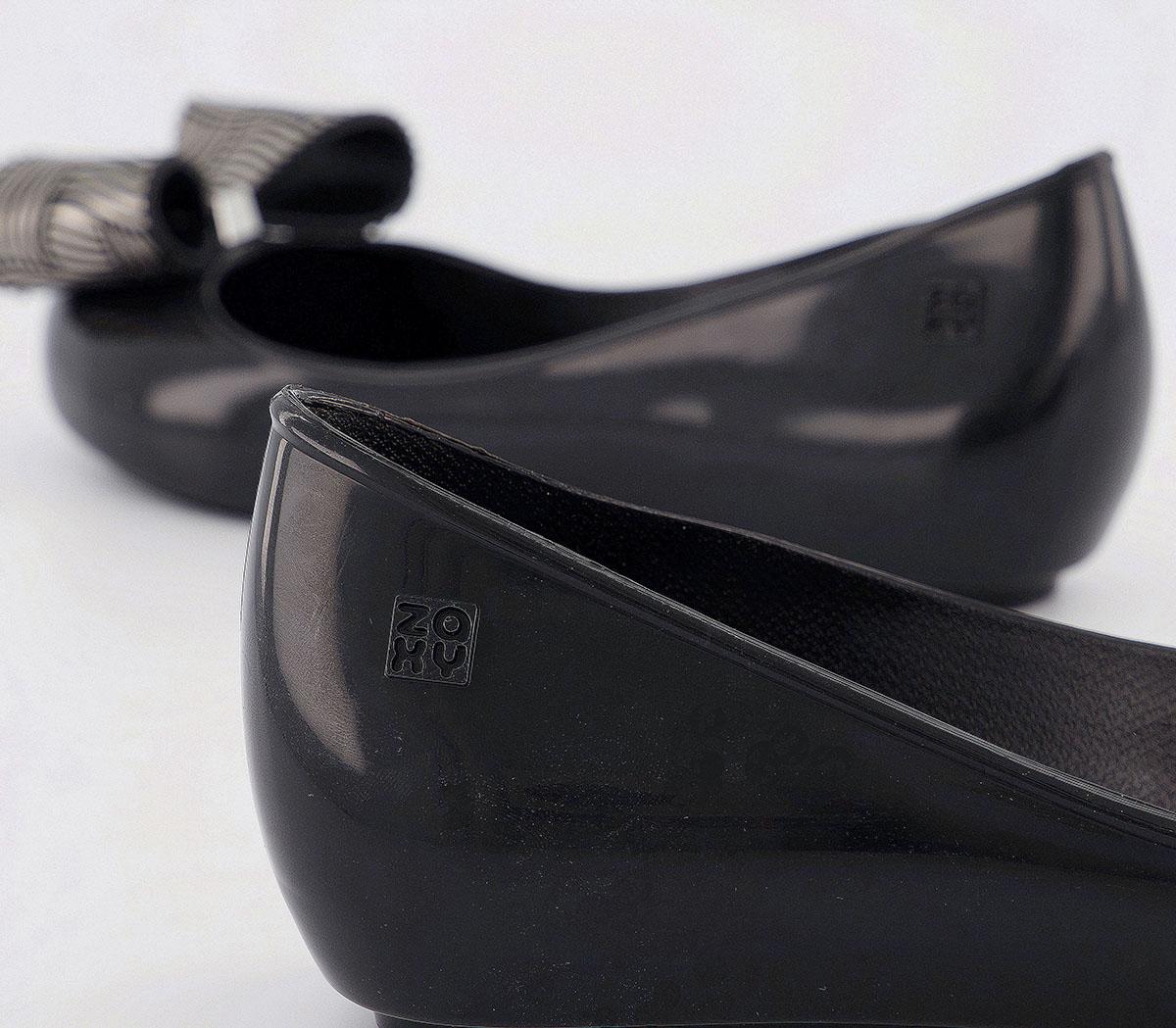 Zaxy Pop Joy Bow Pump Black - Flat Shoes for Women