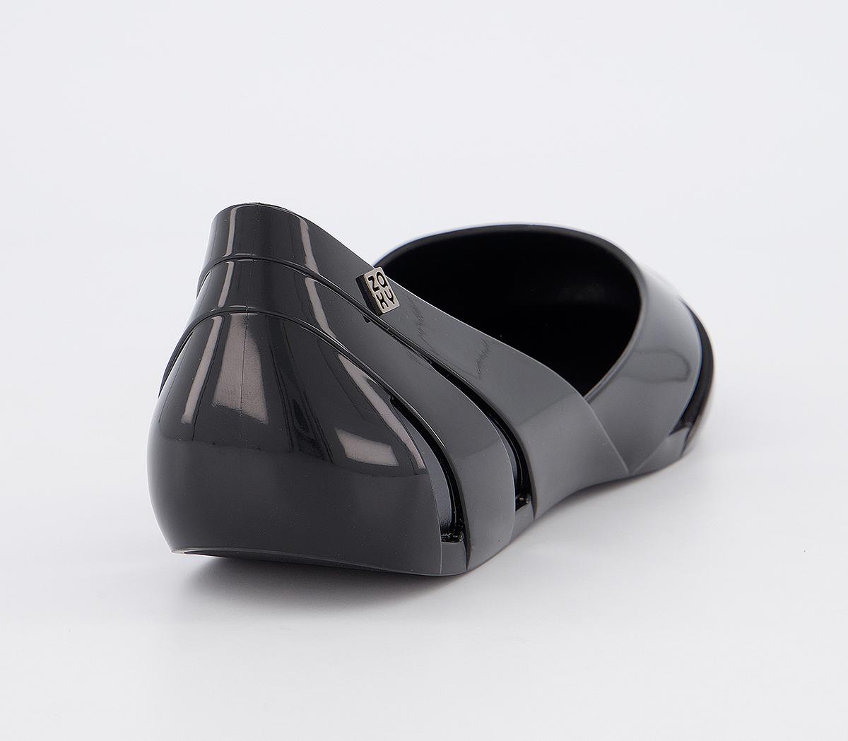 Zaxy Liquid Shell Flats Black - Women's Vegan Shoes