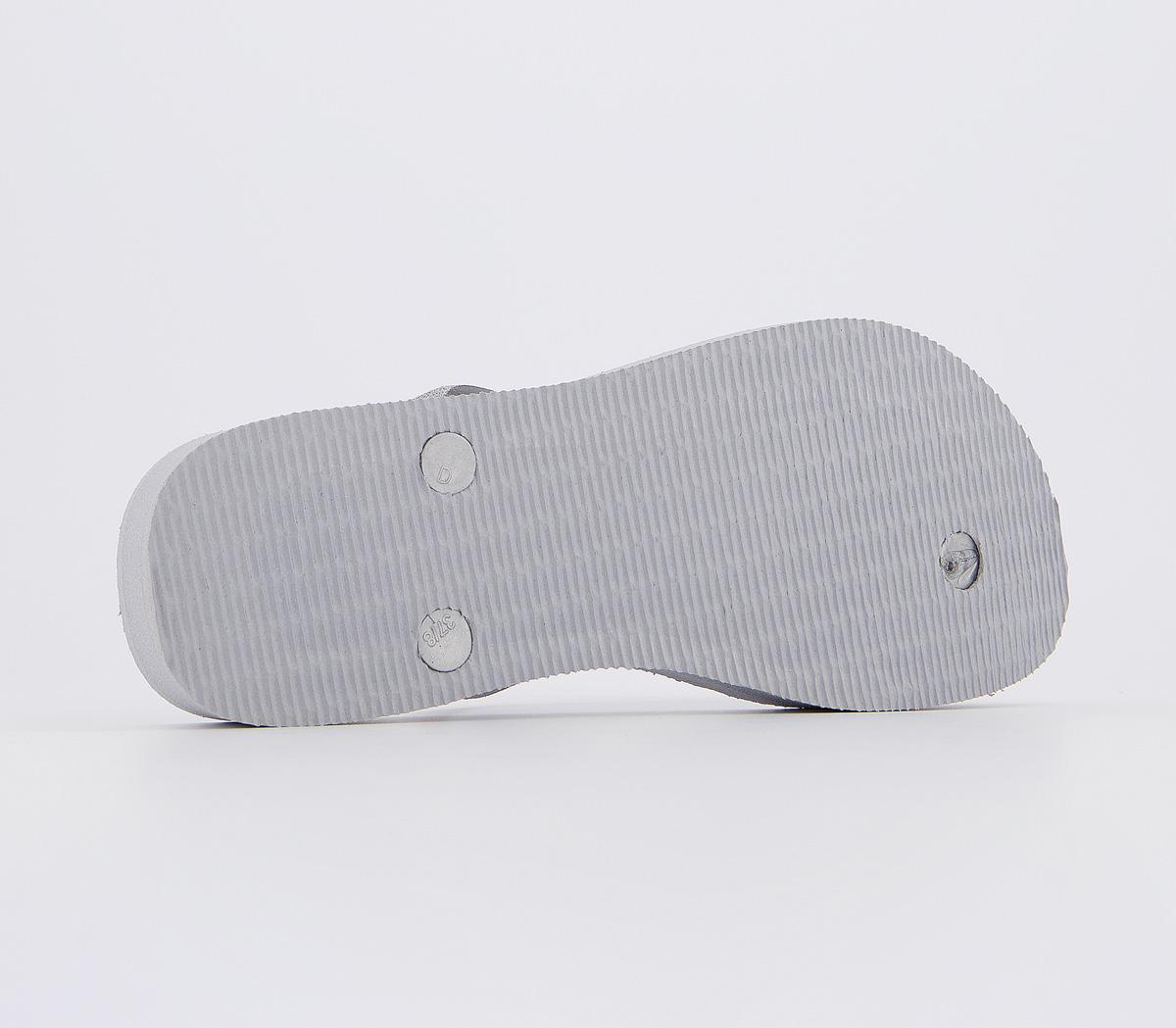 Havaianas Slim Platform Glitter Flip Flops Steel Grey - Women’s Sandals