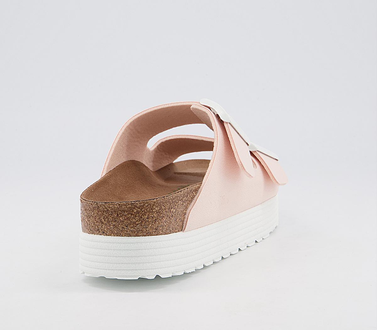 BIRKENSTOCK Papillio Arizona Platform Sandals Light Rose Vegan - Women ...