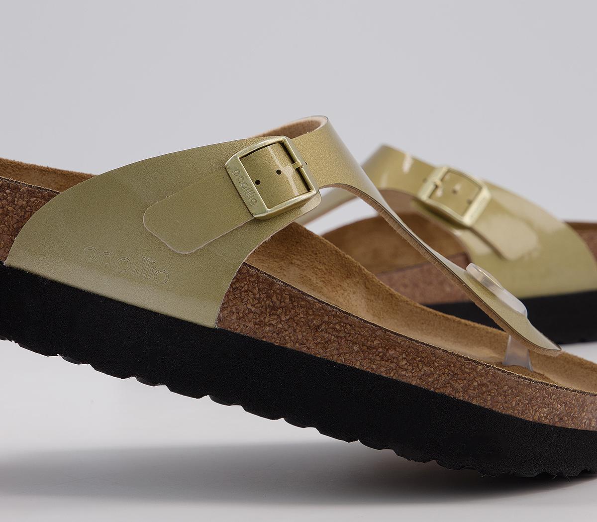 BIRKENSTOCK Papillio Gizeh Platform Sandals Metallic Gold - Women’s Sandals