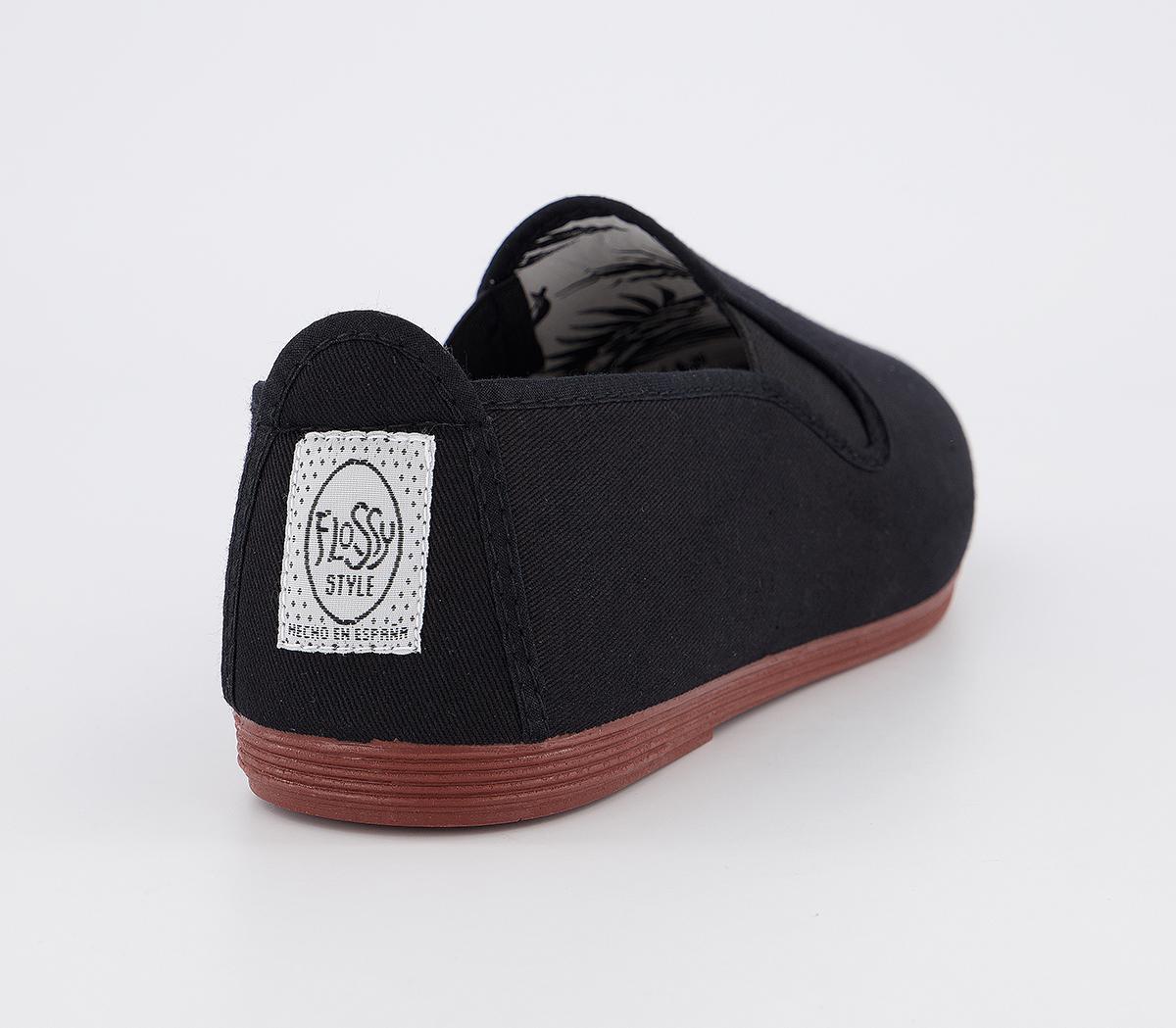 Flossy Flossy Plimsoles Black - Men's Casual Shoes