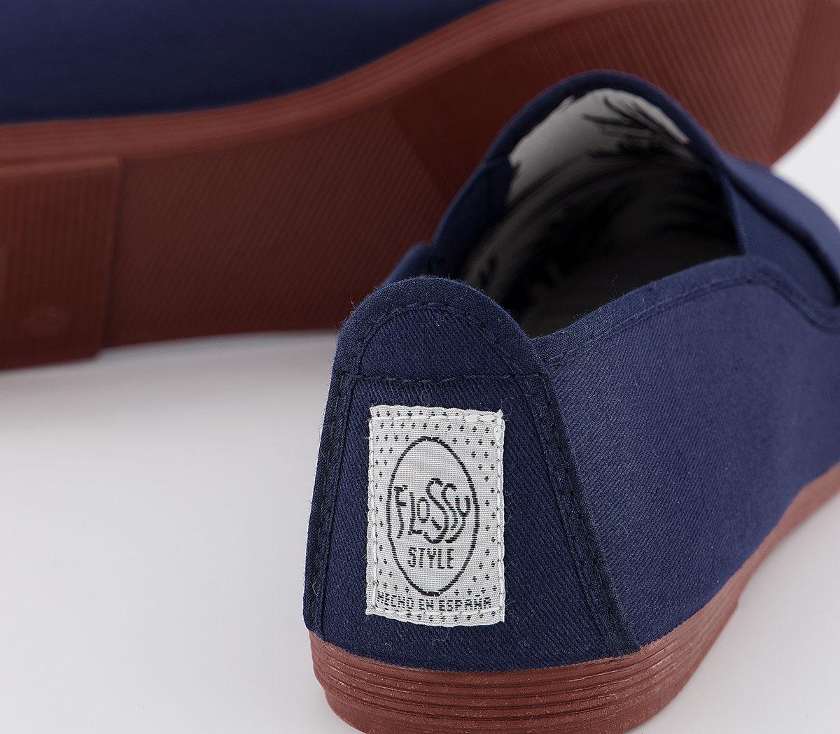 Flossy Flossy Plimsoles Navy - Men's Casual Shoes