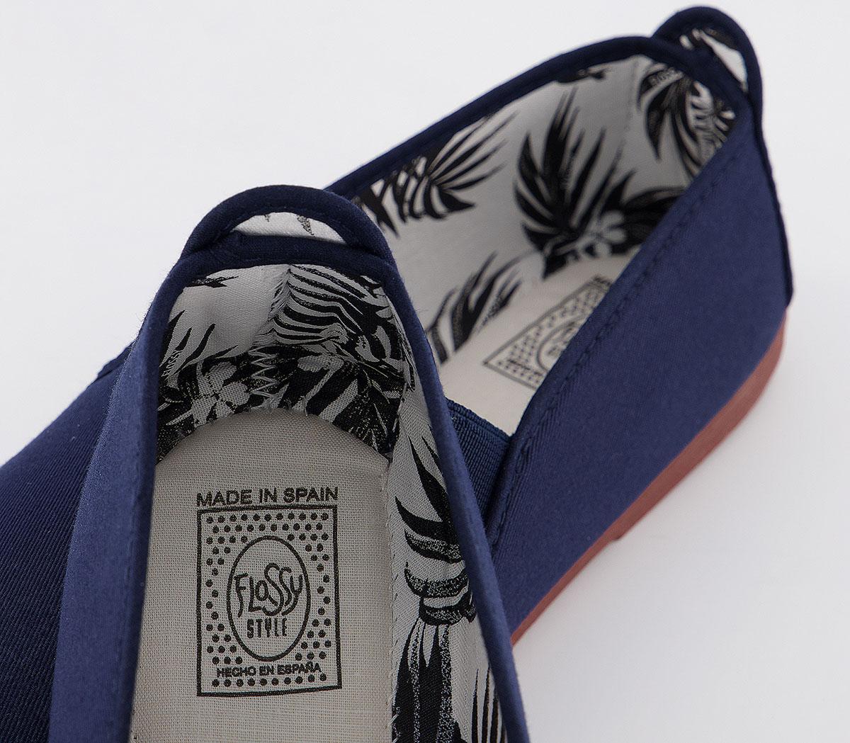 Flossy Flossy Plimsoles Navy - Men's Casual Shoes