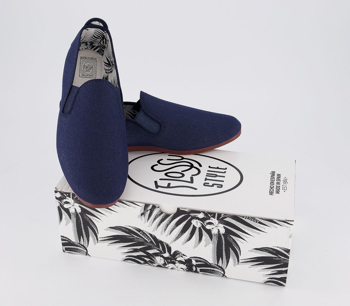 Flossy Flossy Plimsoles Navy - Men's Casual Shoes