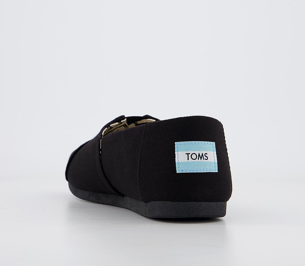 TOMS Toms Classic Alpargata Slip Ons Black - Men's Casual Shoes