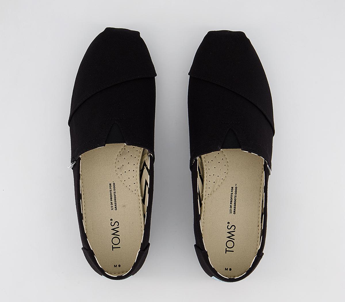 TOMS Toms Classic Alpargata Slip Ons Black - Men's Casual Shoes