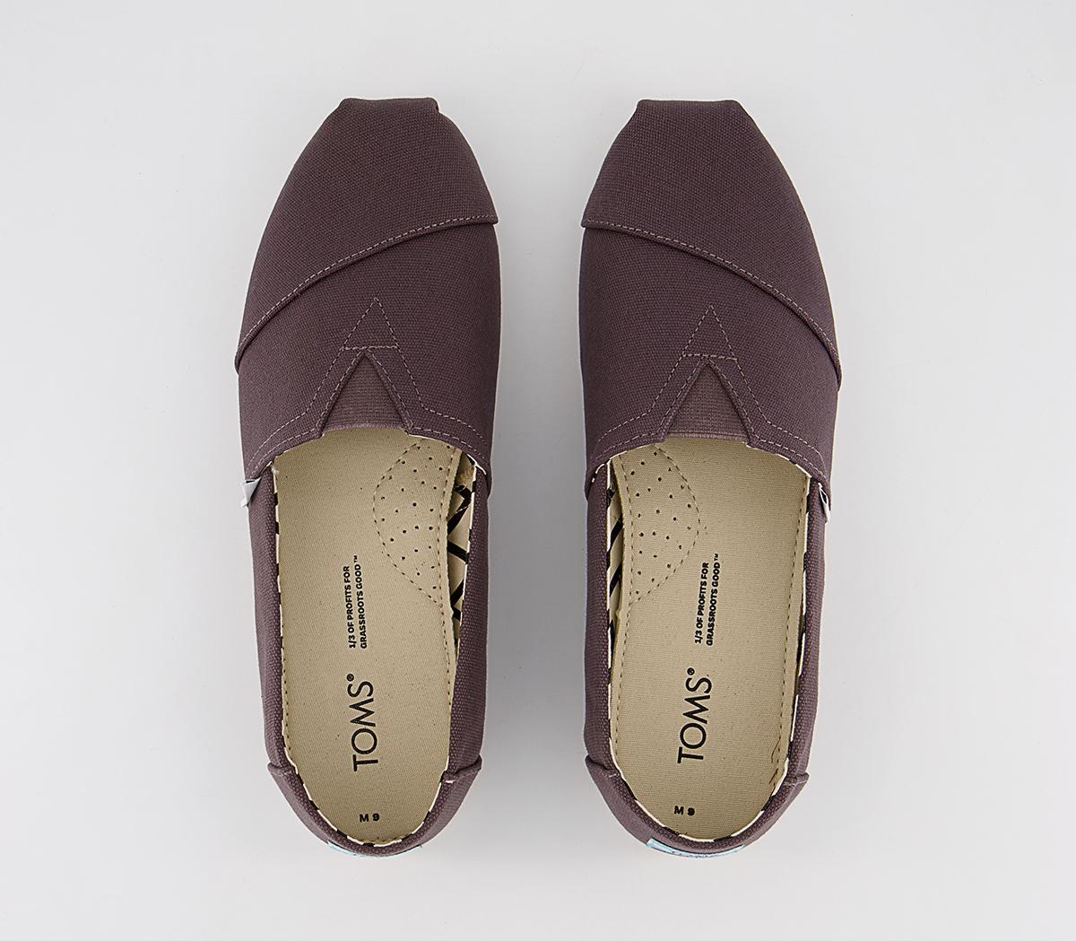 TOMS Toms Classic Alpargata Slip Ons Ash Recycled Cotton Canvas - Men's ...