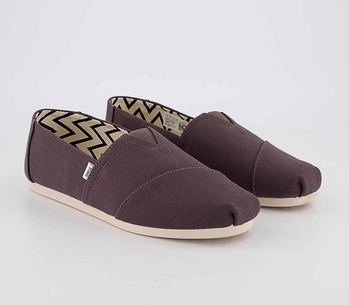 TOMS Toms Classic Alpargata Slip Ons Ash Recycled Cotton Canvas - Men's ...