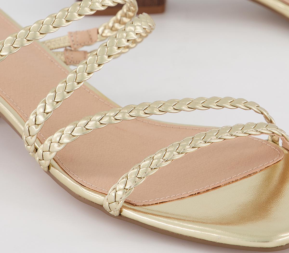 OFFICE Mirror mirror Feature Heel Mules Gold Plait - Mid Heels