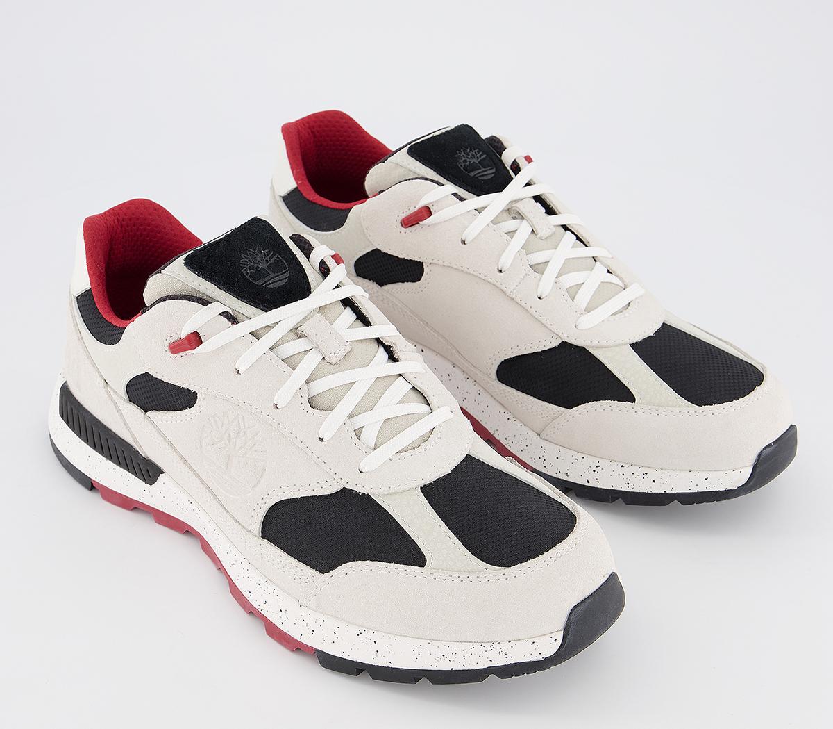 Timberland Field Trekker Low Trainers Black White Red - Men's Casual Shoes