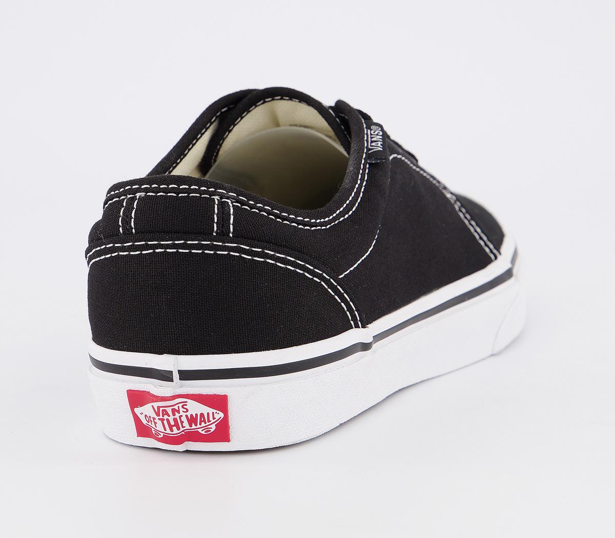 Vans 106 Vulcanized Jnr Trainers Black True White - Women's Trainers