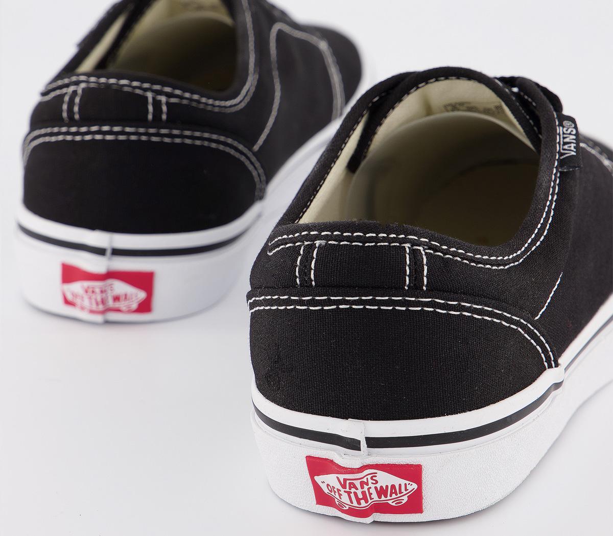 Vans 106 Vulcanized Jnr Trainers Black True White - Women's Trainers