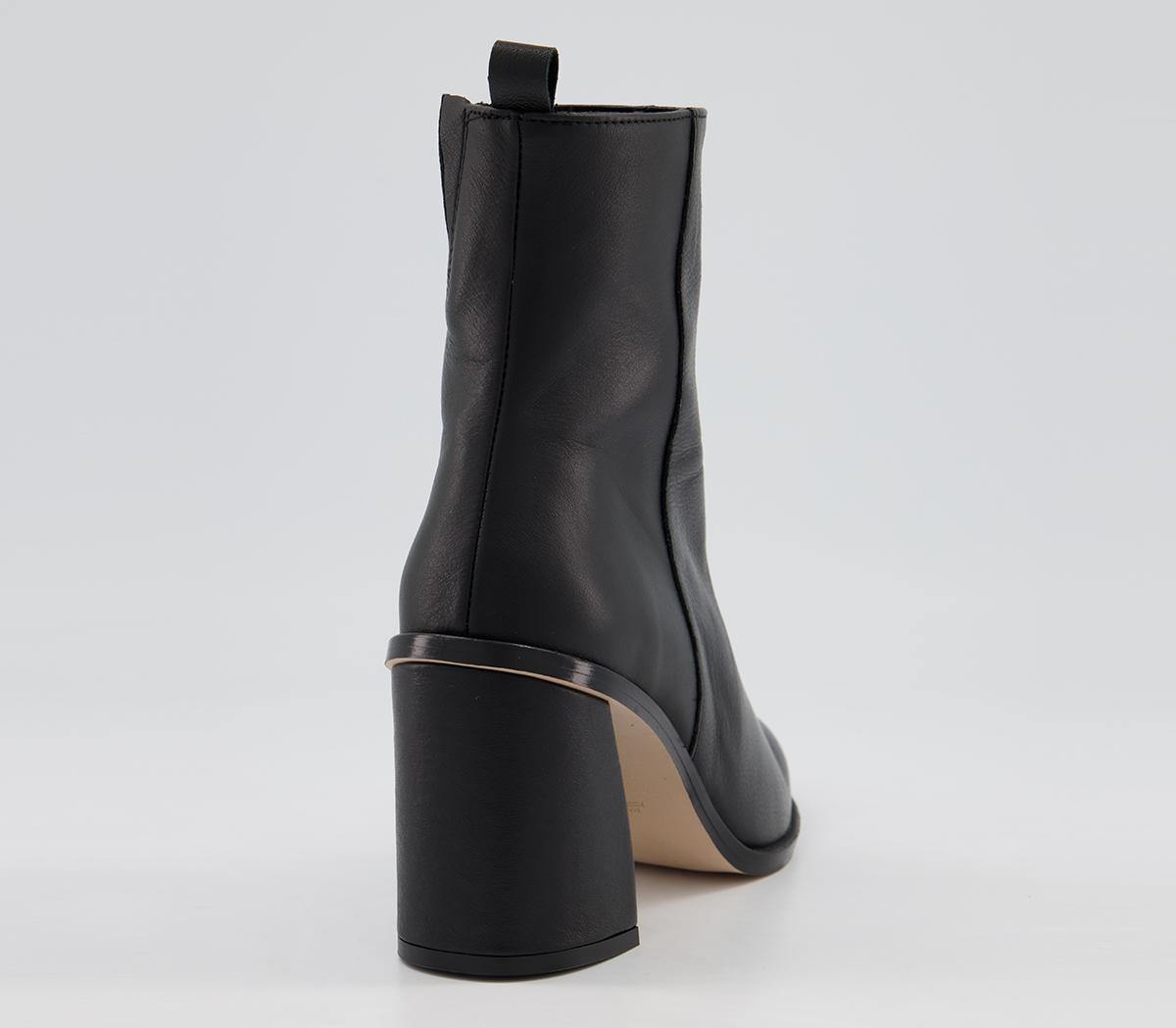 OFFICE Attraction Smart Boots Shiny Black Leather - Women's Ankle Boots