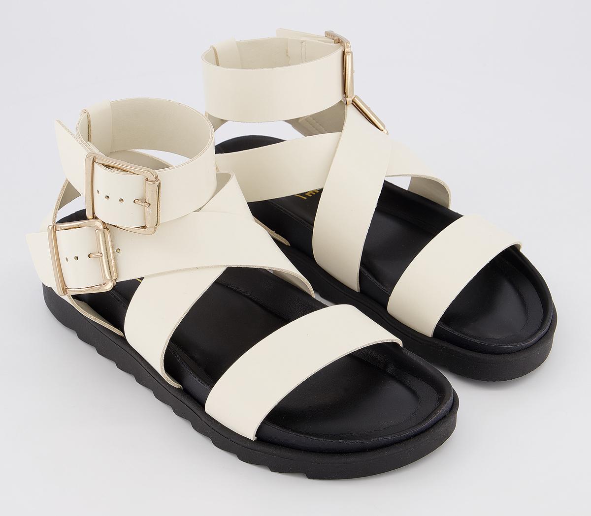 OFFICE Swordfish - Buckle Sandal Off White With Gold Buckles - Women’s ...