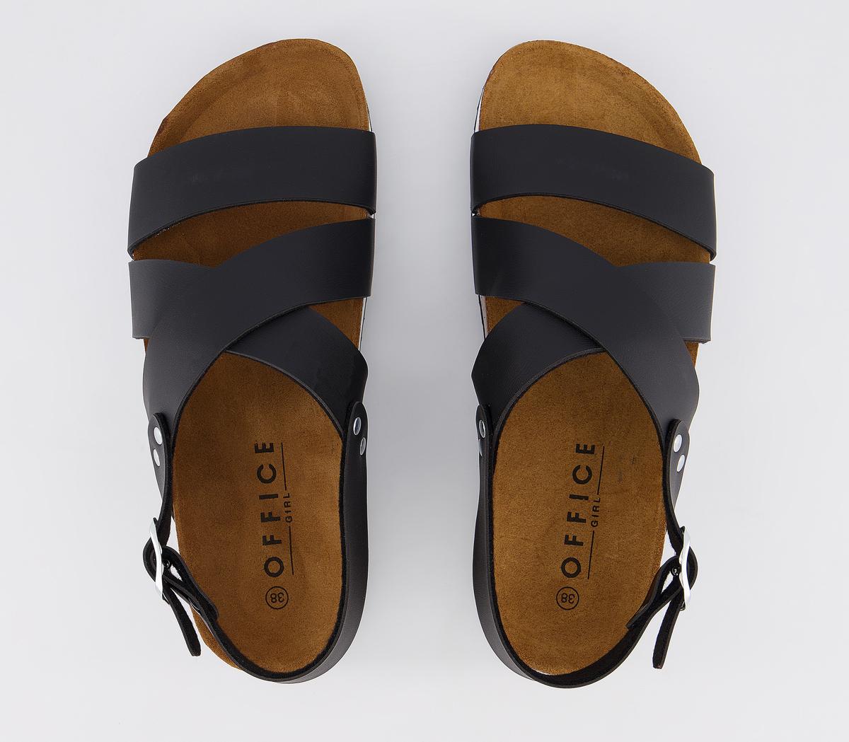OFFICE Skyline Footbed Sandals Black - Women’s Sandals